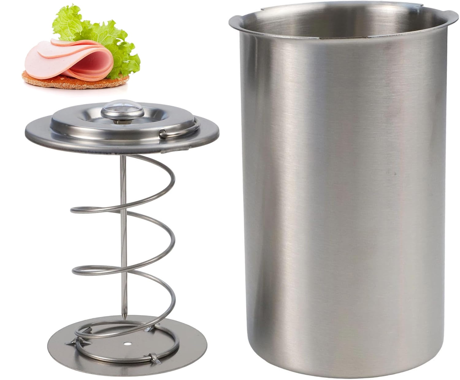 Ham Maker,Deli Meat Maker, Homemade Ham Press with Built-in Thermometer ...