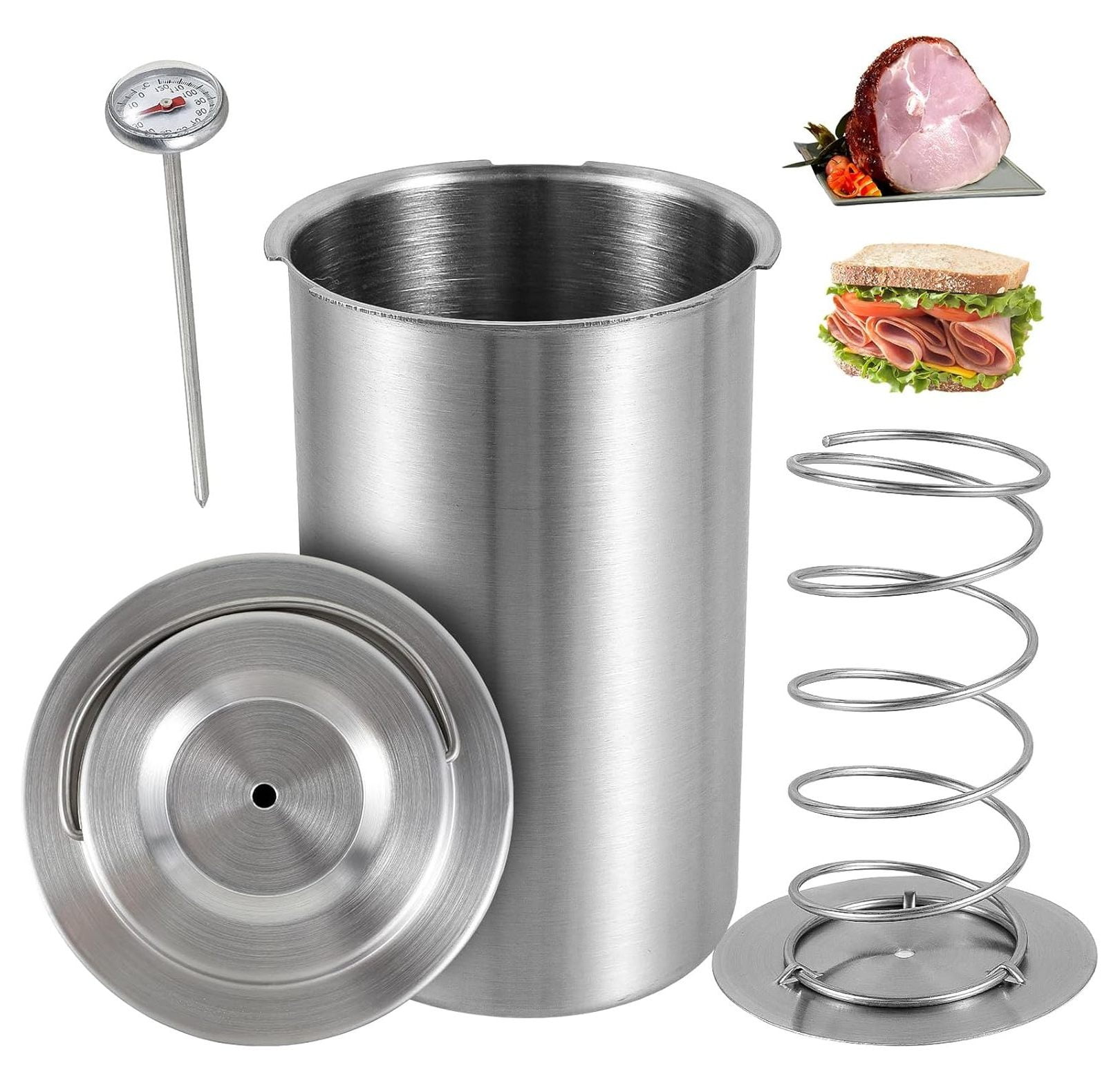 Ham Maker Meat Press Cooker, Upgraded Stainless Steel Deli Meat Press ...