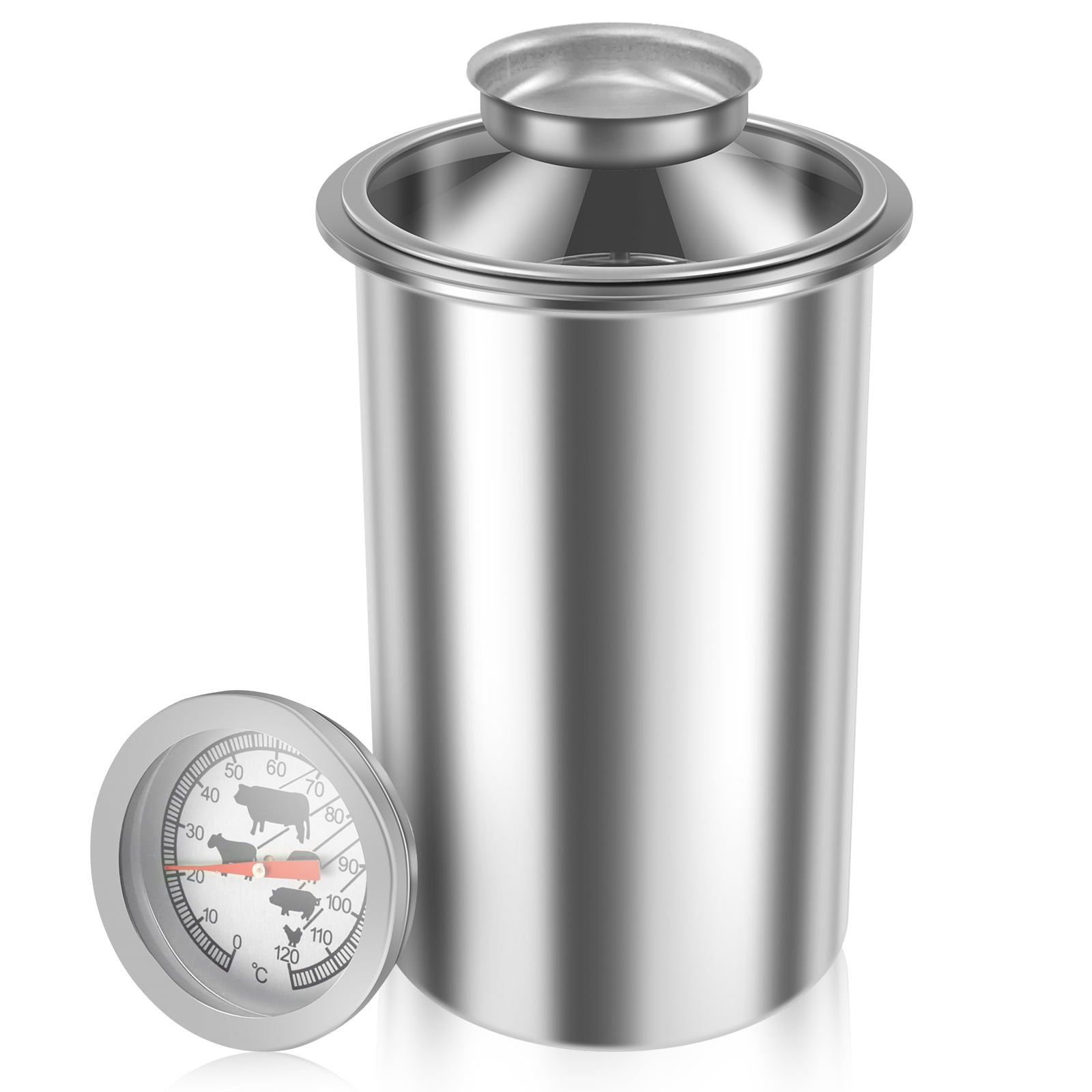 Ham Maker Meat Press with Thermometer Stainless Steel Meat Press Mold ...