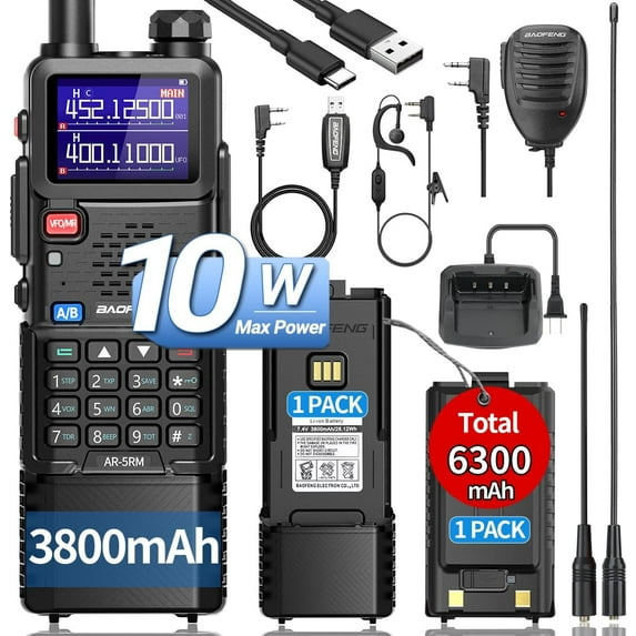 Ham Radio Handheld 5RM 10W Two Way Radios Rechargeable with Speaker Mic ...