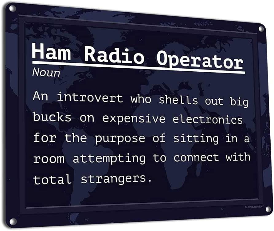 Ham Radio Operator Definition for Introverts, 11.5 x 15.5 Inch Aluminum ...