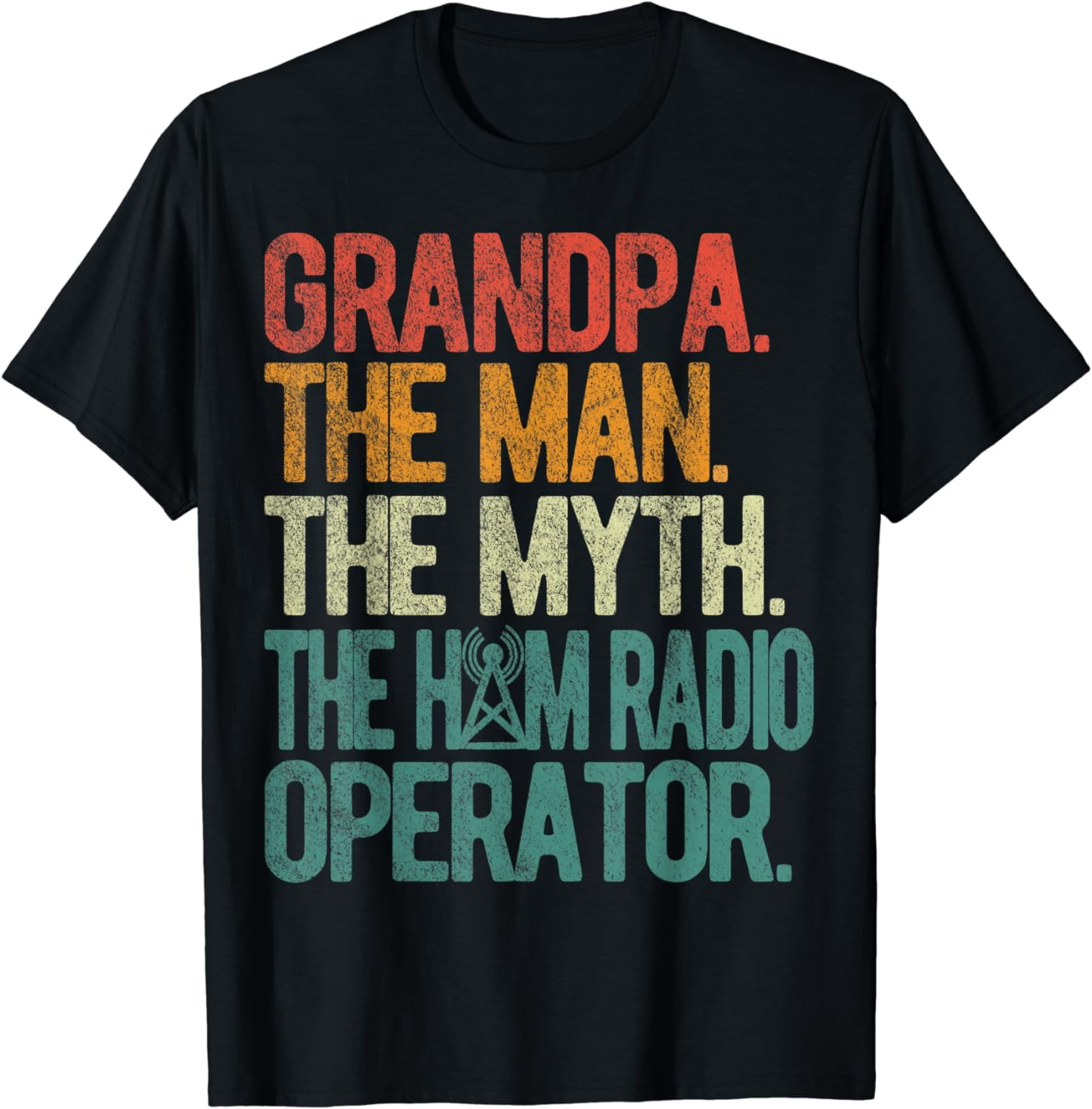 Ham Radio Operator Grandpa Amateur Radio Retro Funny Creative Graphic T-Shirt - Walmart.com