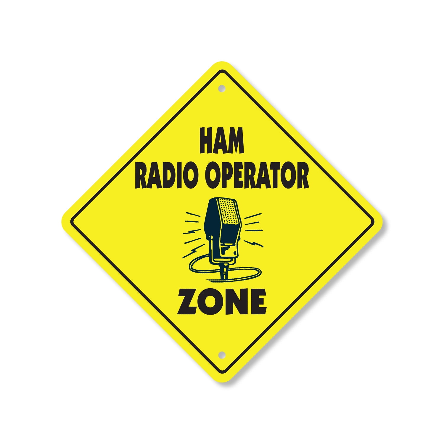 Ham Radio Operator Plastic Crossing Sign - 10 Inch X 10 Inch Xing Sign ...