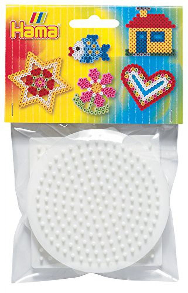 Hama Beads - Square Hexagonal & Round Pegboard Small (Midi Beads ...