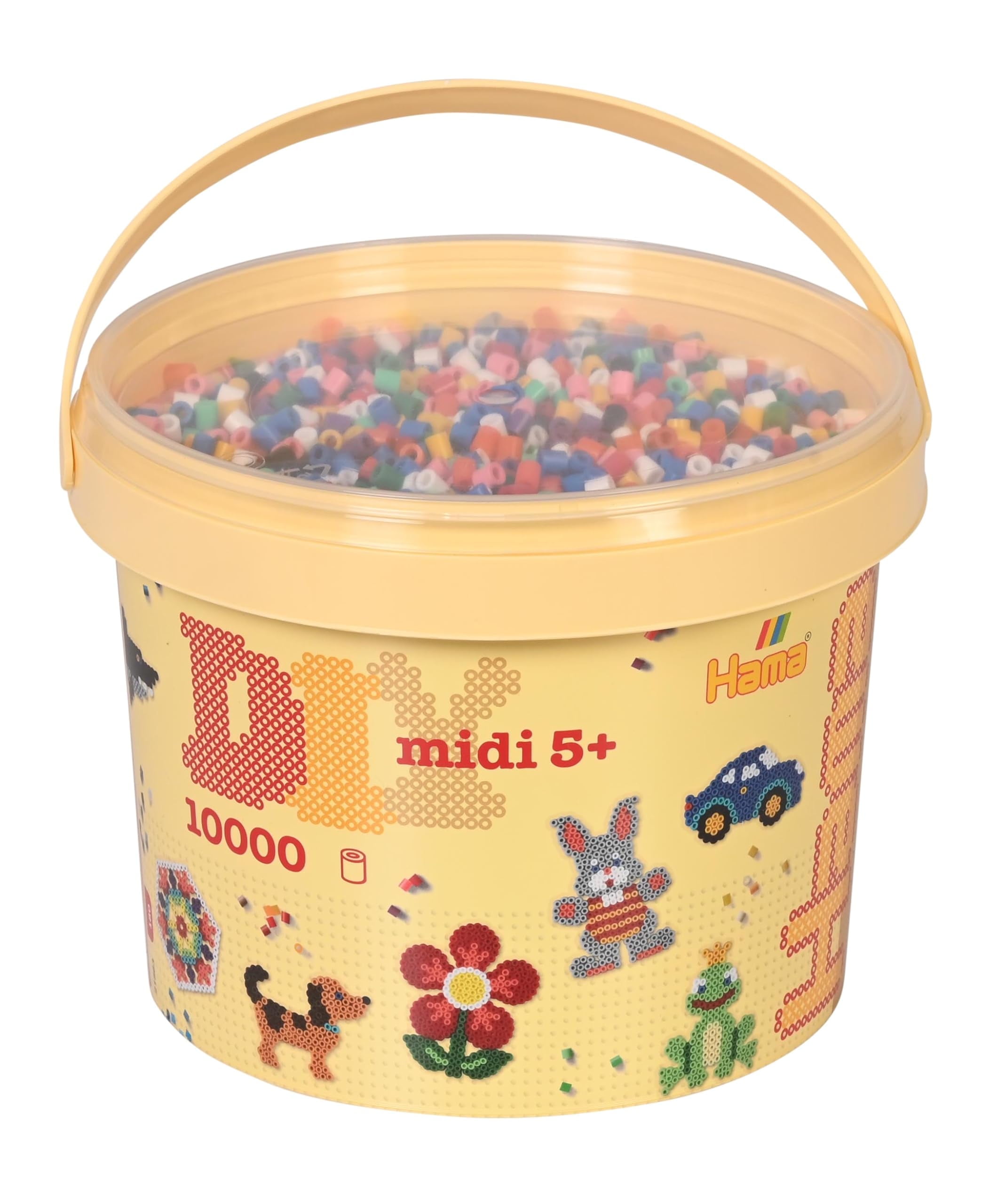Hama DIY Midi Beads Bucket Approx 10,000 Fuse Beads - Walmart.com