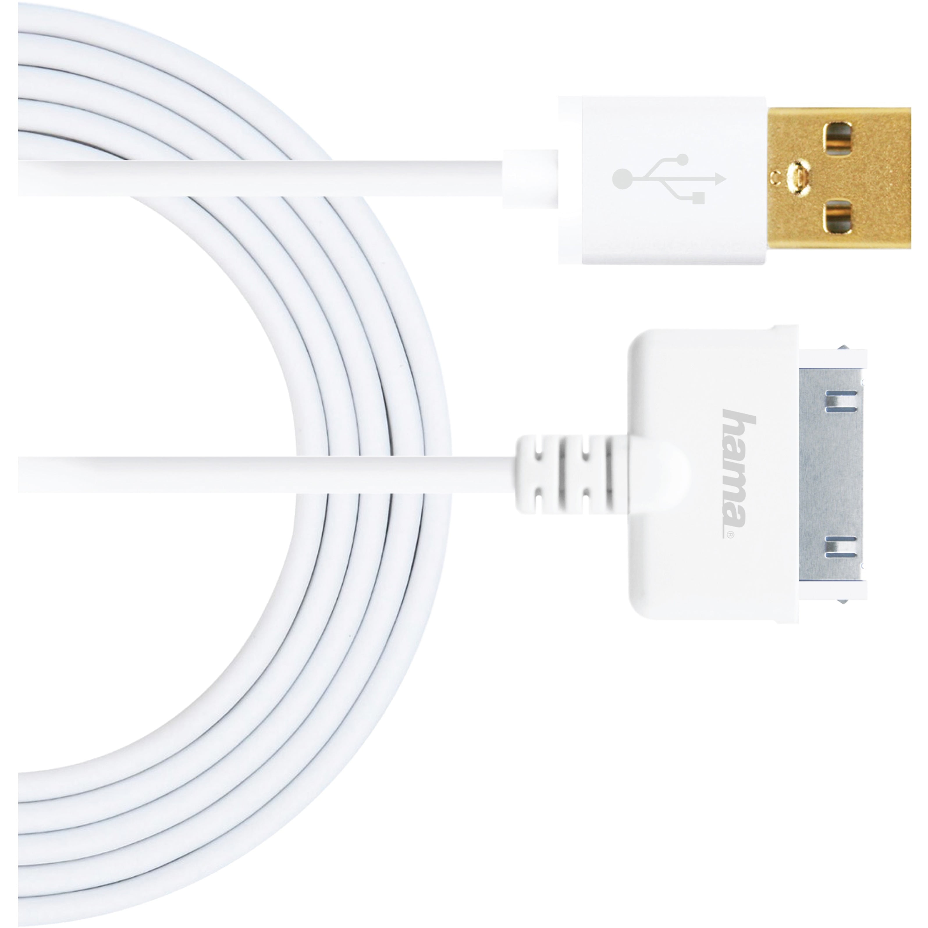 Hama Photo U6108987 Hama Apple 30-pin Charge/Sync Cable 3ft - USB ...