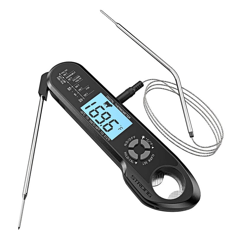 Hamble Meat Thermometer Oven Safe Thermometer Dual Probe Digital Food ...