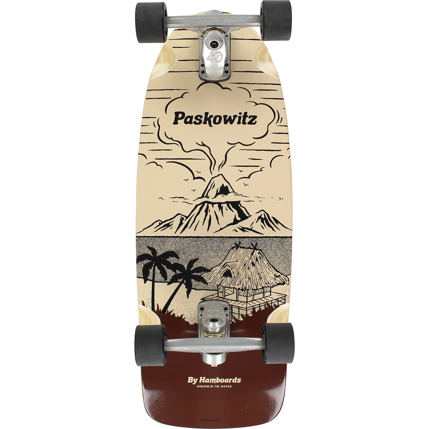Hamboards Paskowitz 30" Surfskate Complete Hut Island - Walmart.com