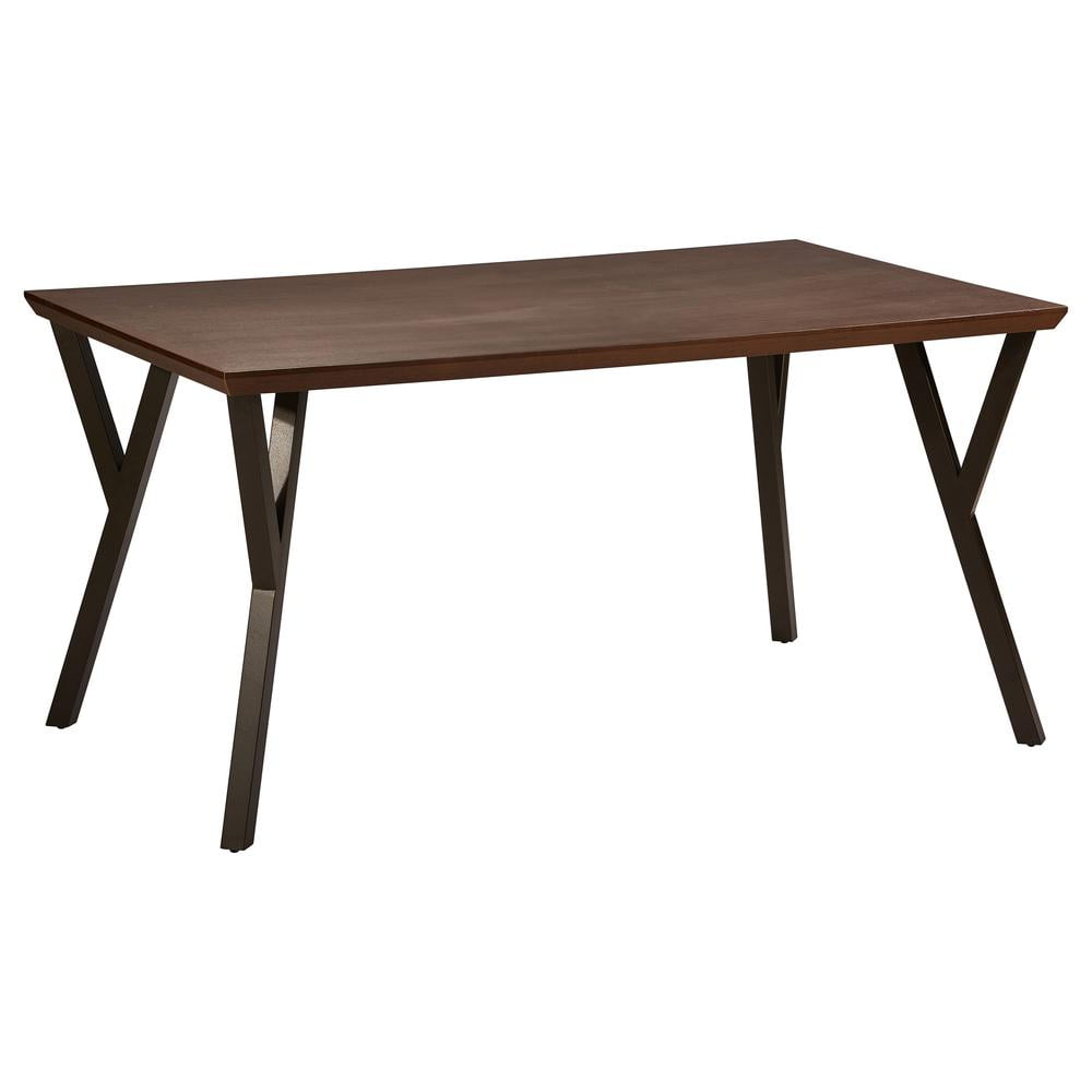 Hamburg Contemporary Contemporary MDF/Metal Dining Table - Walmart.com