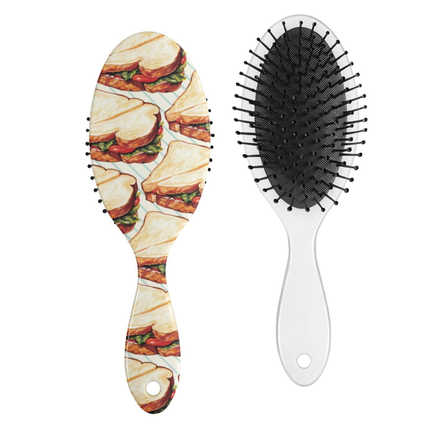 Hamburger Burger Hair Brush, American Food Pattern Detangling Paddle ...