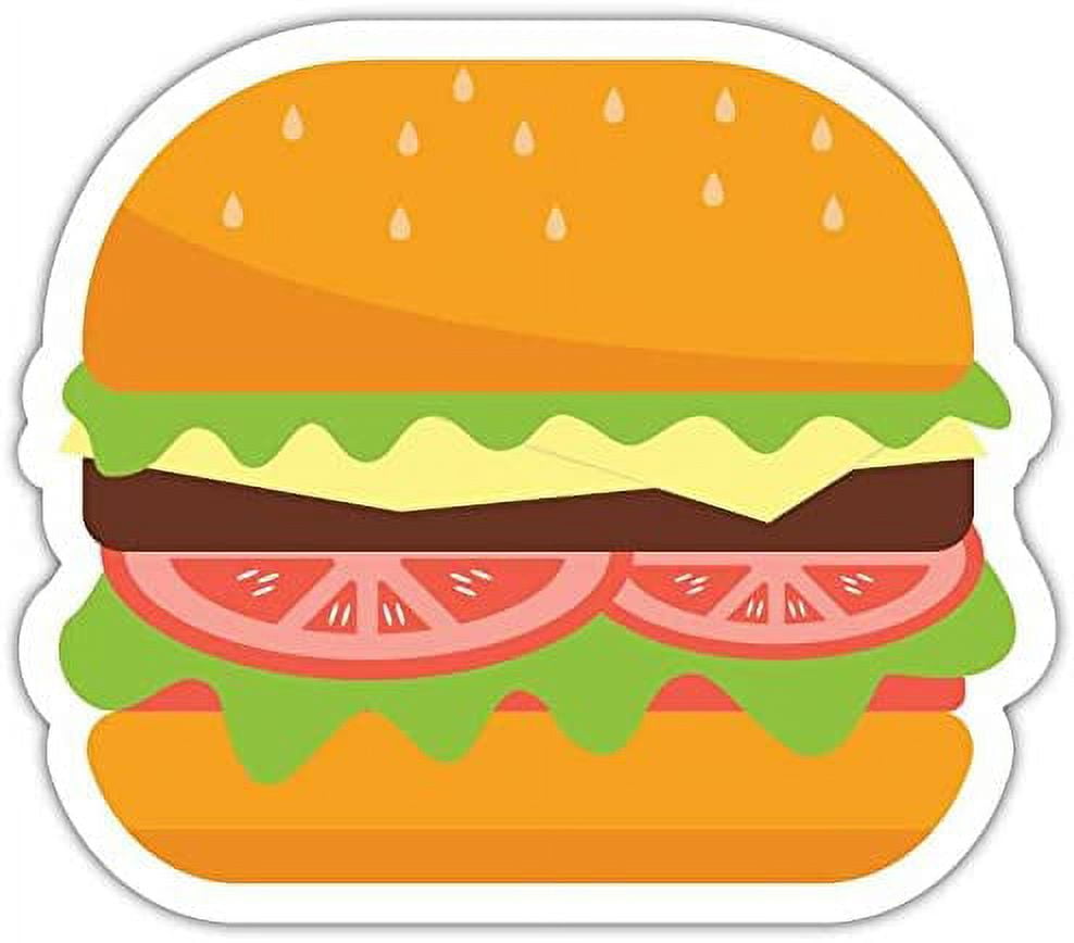 Hamburger Burger JDM Racing Skateboard Concession Stand Car Window ...
