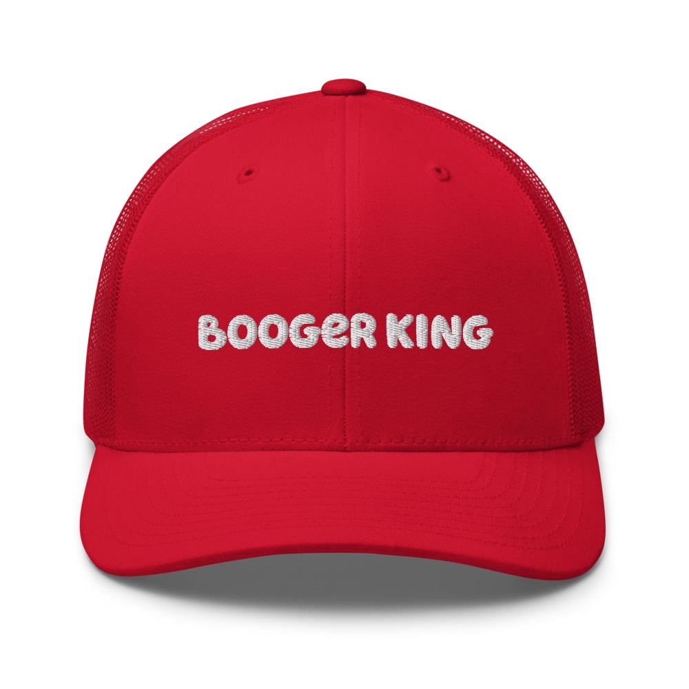 Hamburger Burger Lover Trucker Cap, Booger King- Embroidery (Red ...
