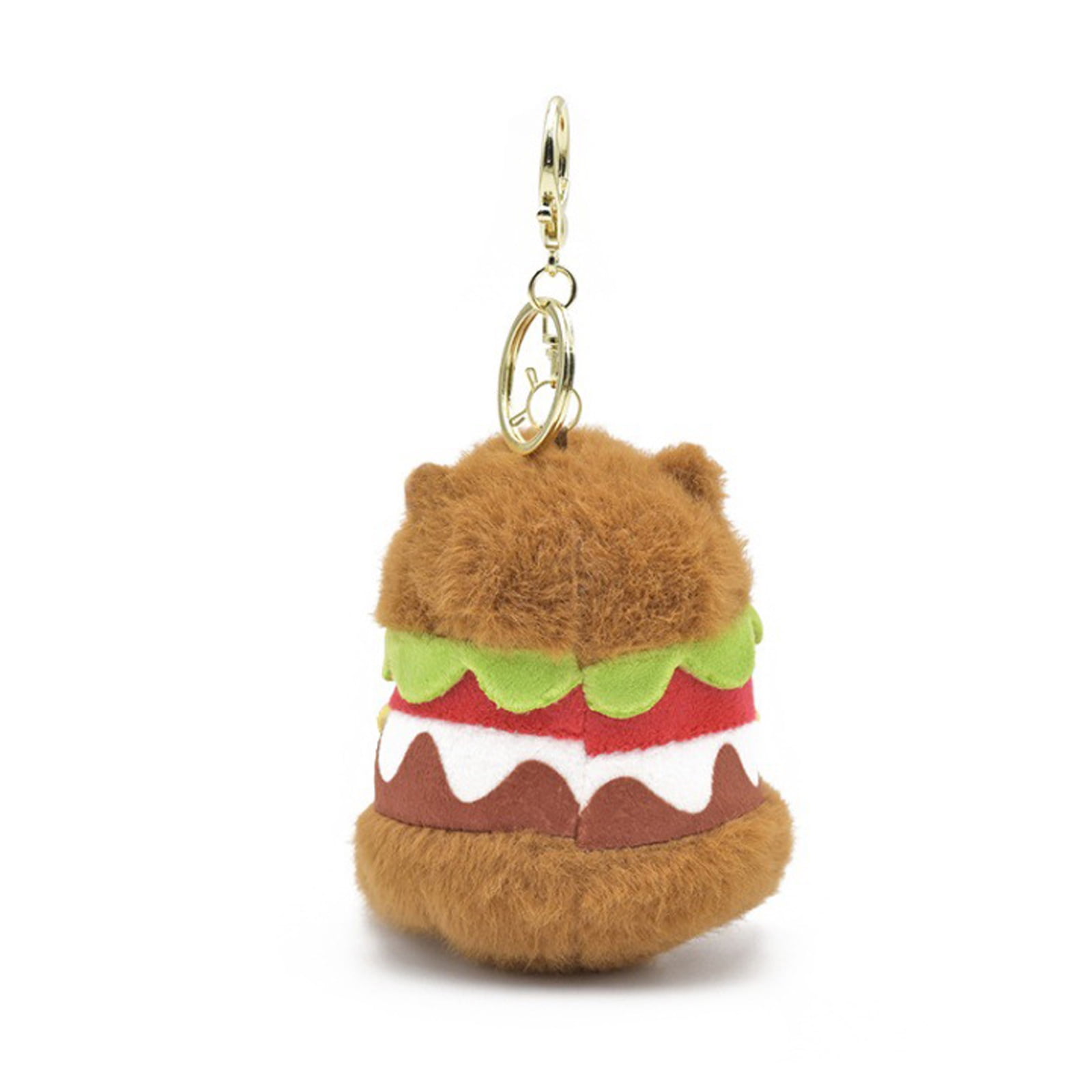Hamburger Capybara Pendant Cute Plush Cute Key Chain Backpacks Decors ...