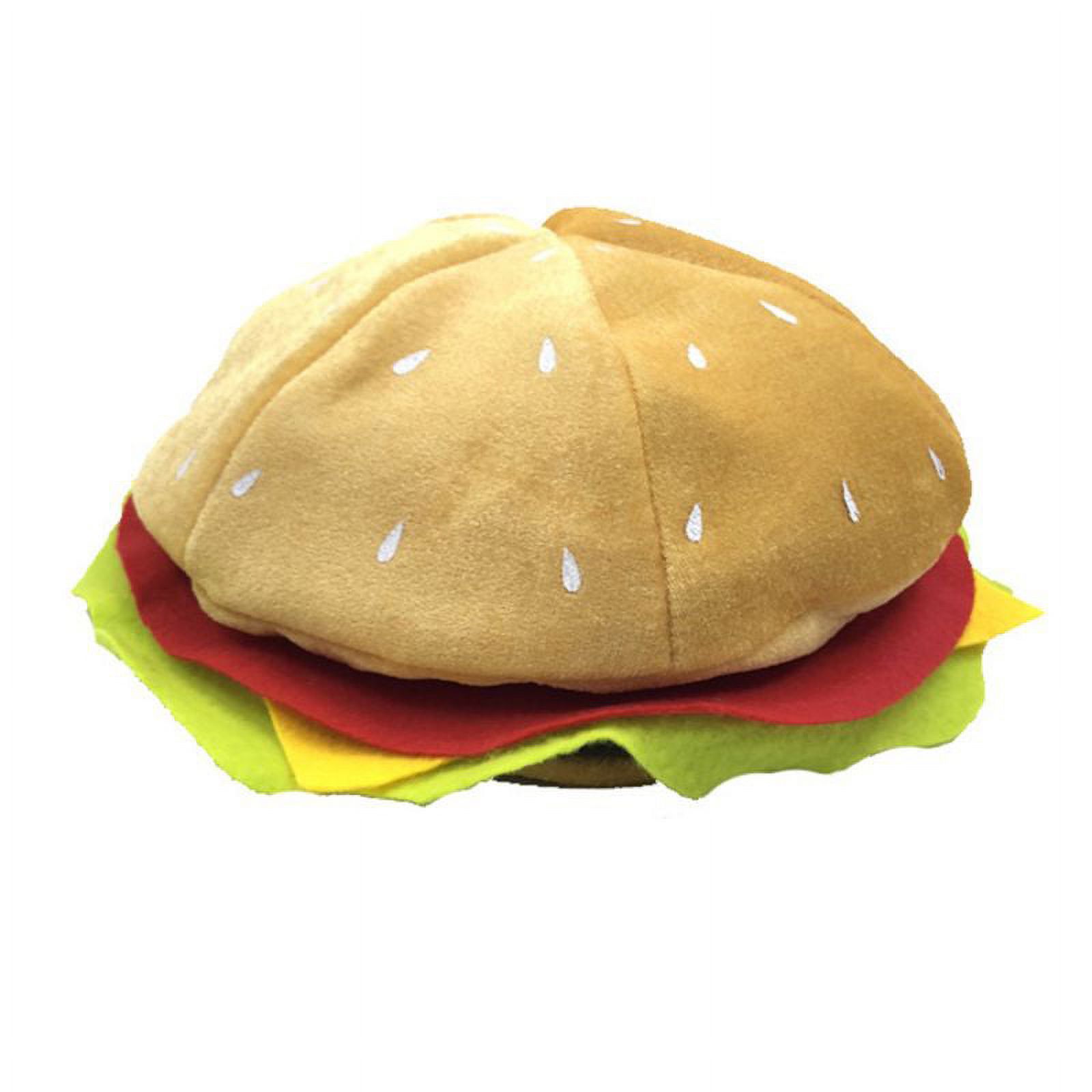 Hamburger Cheeseburger Fast Food Plush Hat Party Dress Up Costume ...