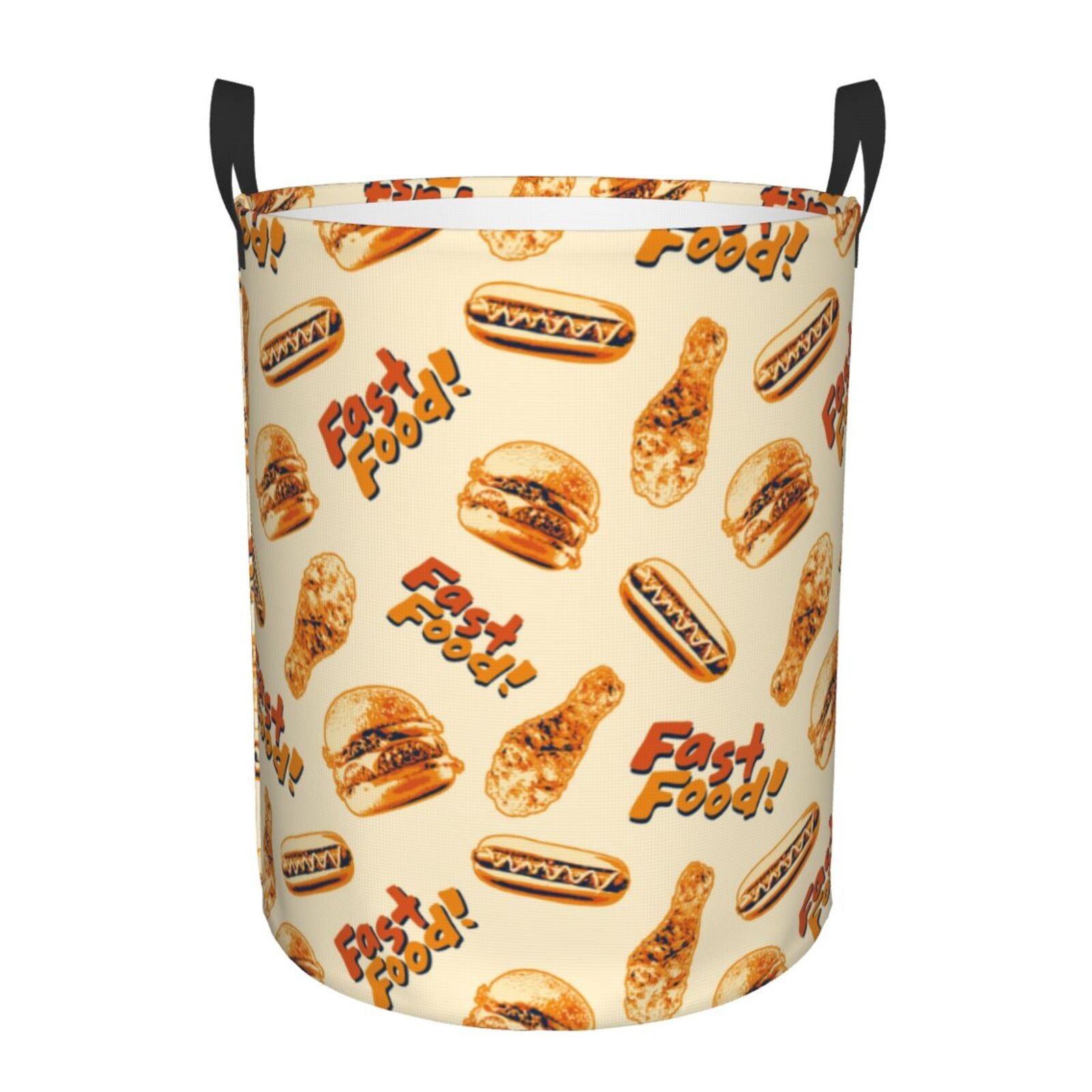 Hamburger Chicken Legs Laundry Basket with Handles - Freestanding ...