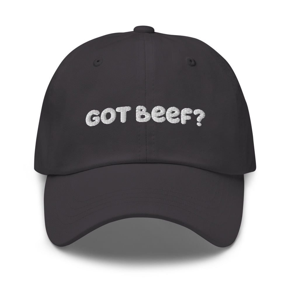 Hamburger Fast Food Lover Classic Dad Hat, Got Beef?- Embroidery (Dark ...