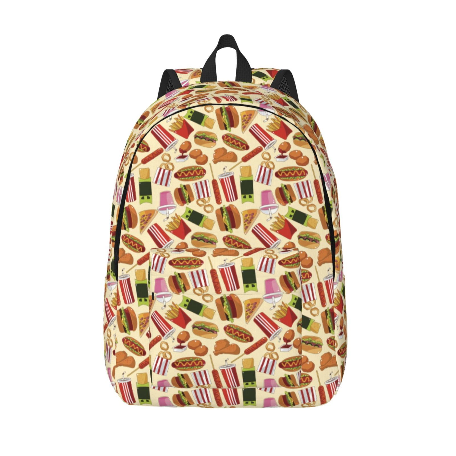 Hamburger French Fries Pizza Realistic Food Backpack for Men Women ...
