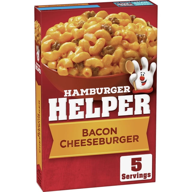 Hamburger Helper Bacon Cheeseburger Macaroni Meal, 5.1 oz, Prepackaged ...