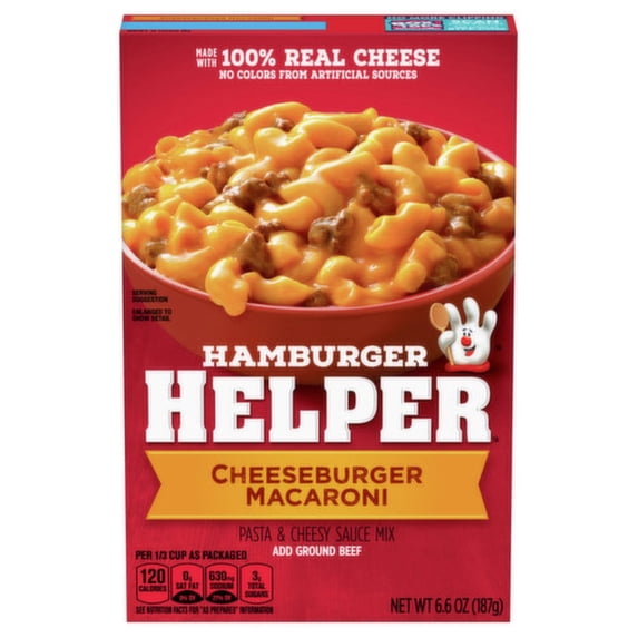 Hamburger Helper, Cheeseburger Macaroni, 6.6 oz Box, Quantity of 1 ...