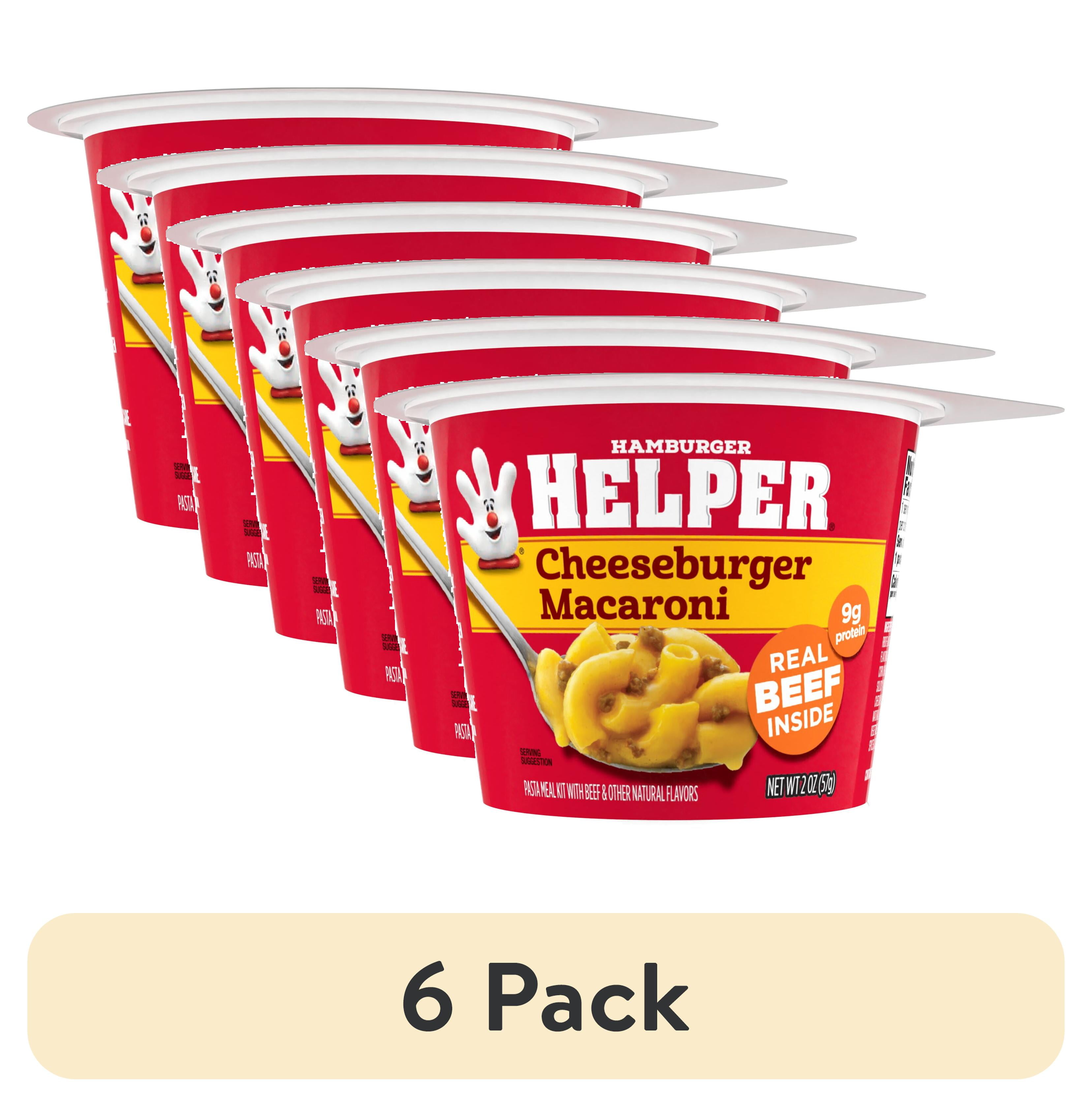 (6 pack) Hamburger Helper Pasta Cheeseburger Macaroni, 2 oz Microwave ...