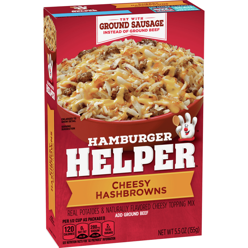 Walmart's Hamburger Helper with Real Potatoes and Cheesy Hash Browns, 5 ...