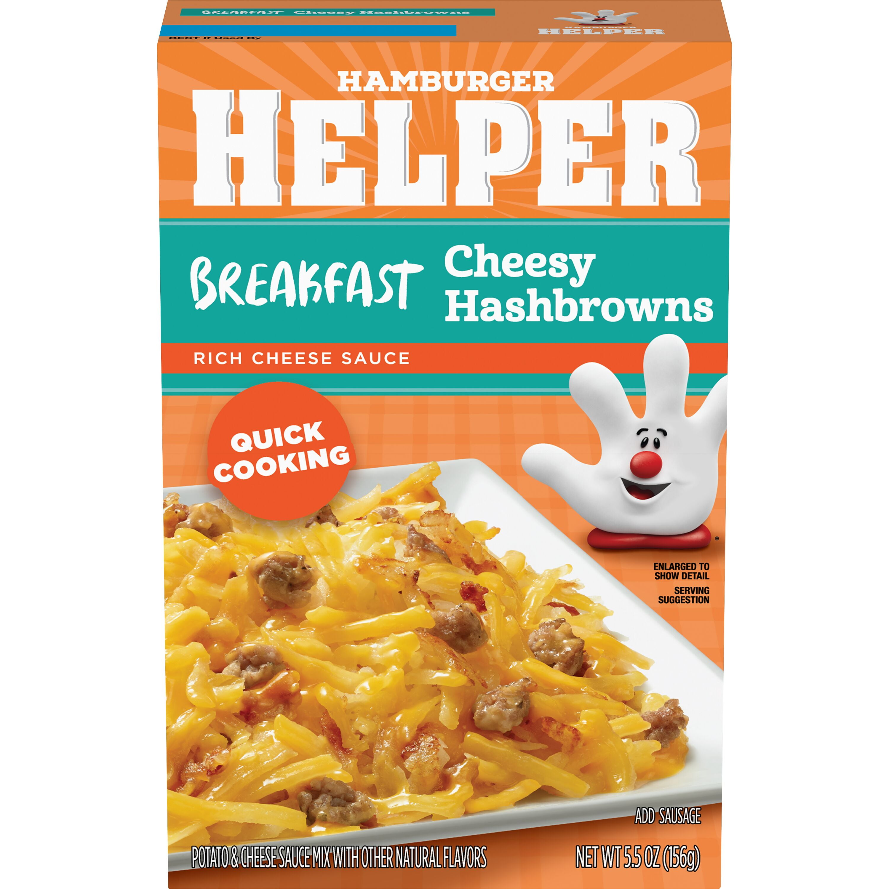 Hamburger Helper Cheesy Hashbrown with Real Cheese, 5.5 oz Box ...