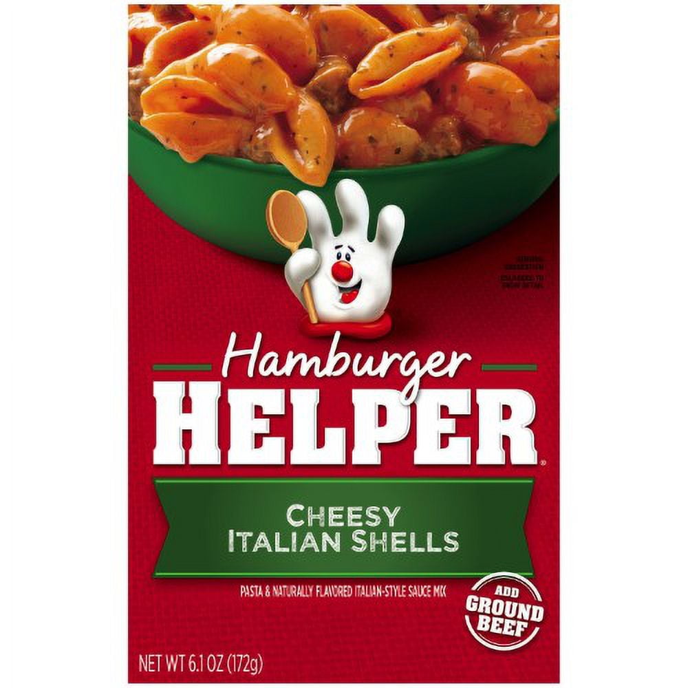 Hamburger Helper Cheesy Italian Shells 6.1 oz (Pack of 10) - Walmart.com