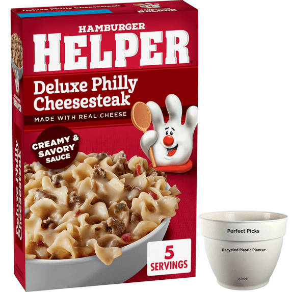Hamburger Helper Deluxe Philly Cheesesteak Pasta, 4.8 oz Box - Walmart.com