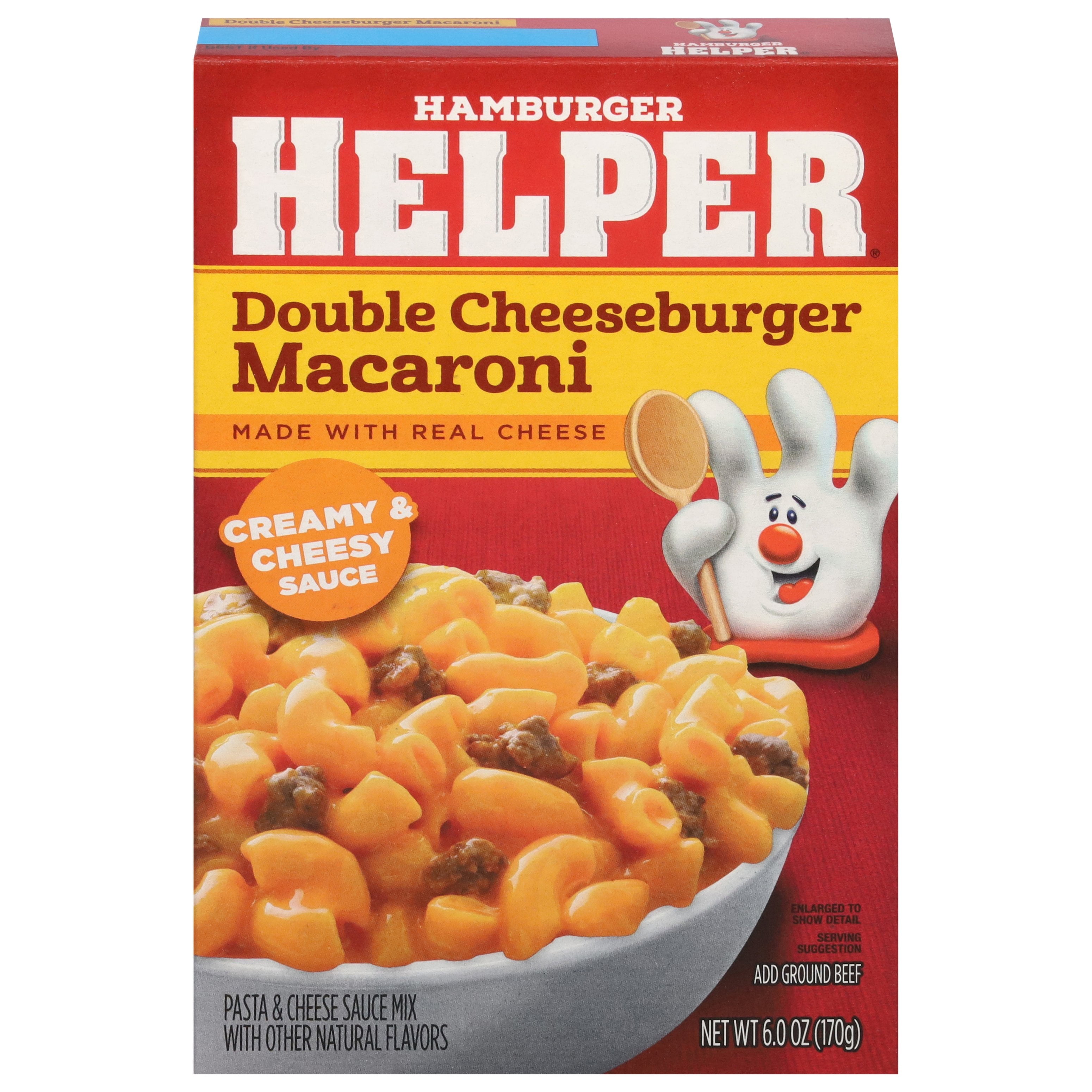 Hamburger Helper Double Cheeseburger Macaroni - 6 oz Packaging May Vary ...