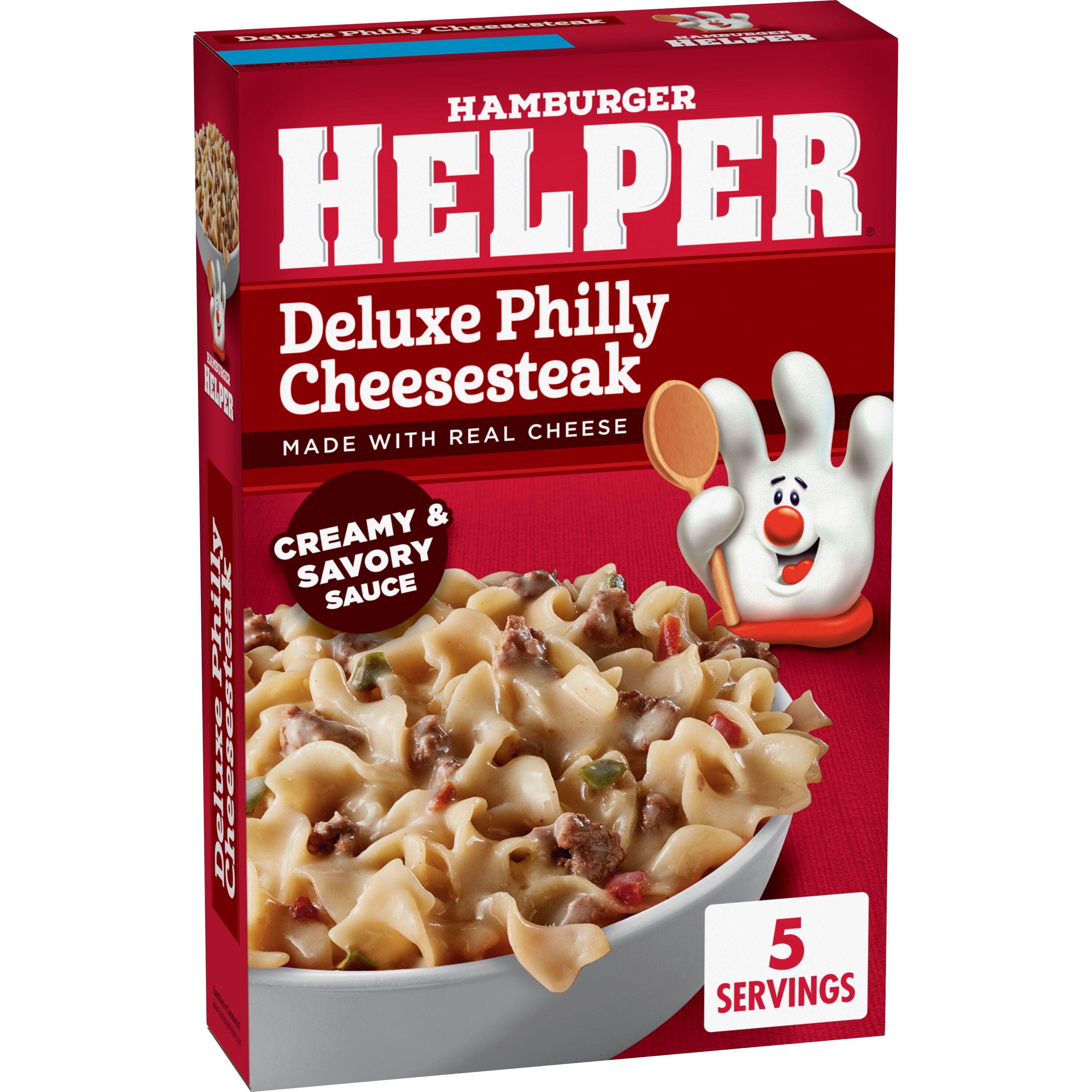 Hamburger Helper Ready to Eat Philly Cheesesteak Pasta Deluxe with Real ...