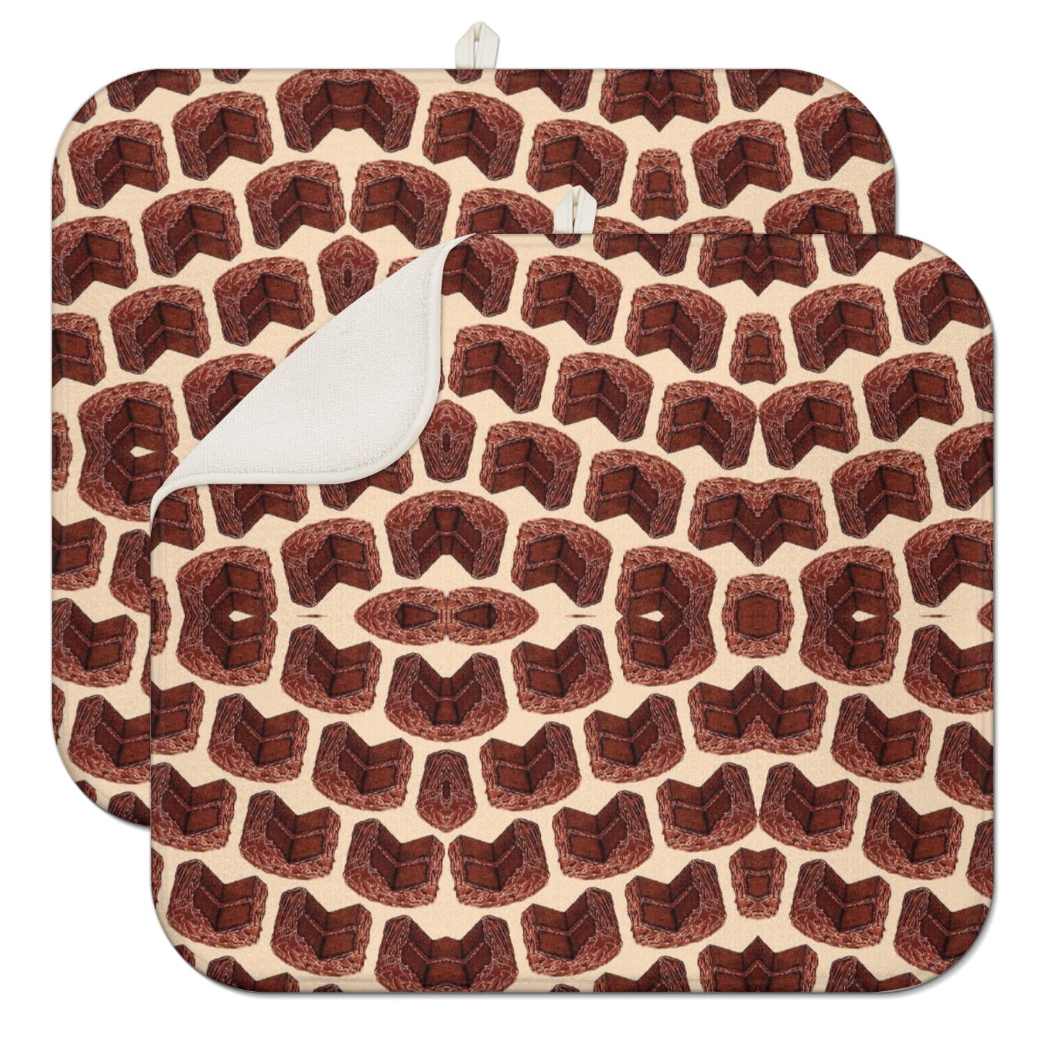 Hamburger and Junk Food Coffee Mat – Durable Microfiber Spill Mat with ...