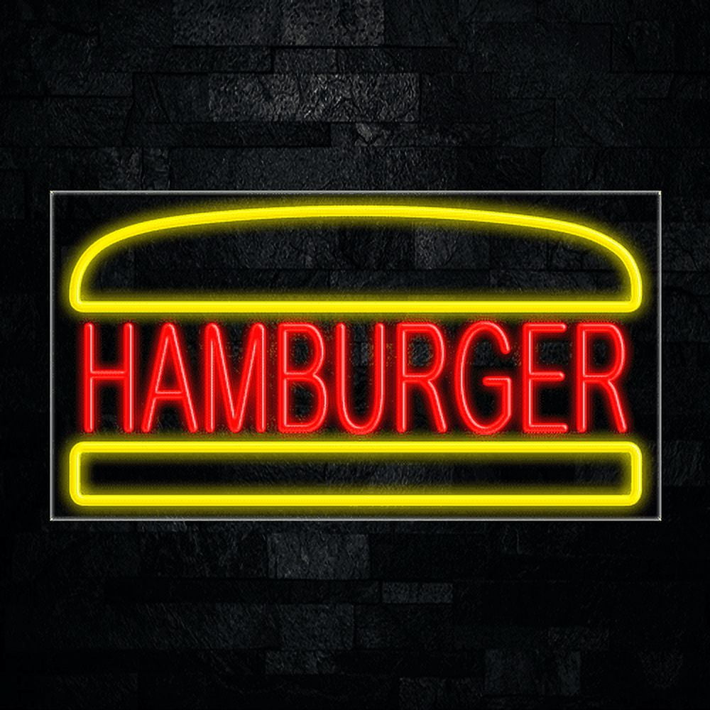 Hamburger-LED Neon Sign 33"L x 18"H #30417 - Walmart.com
