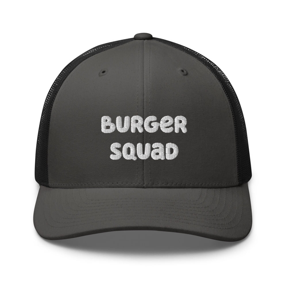 Hamburger Lover Foodie Team Trucker Cap, Burger Squad- Embroidery ...
