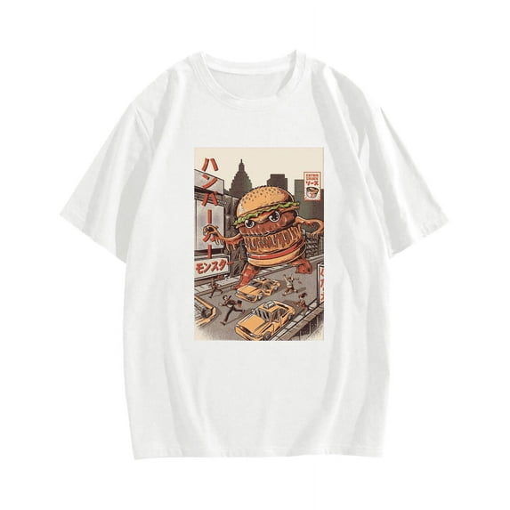 Hamburger Monster Cotton casual T-shirt - Walmart.com