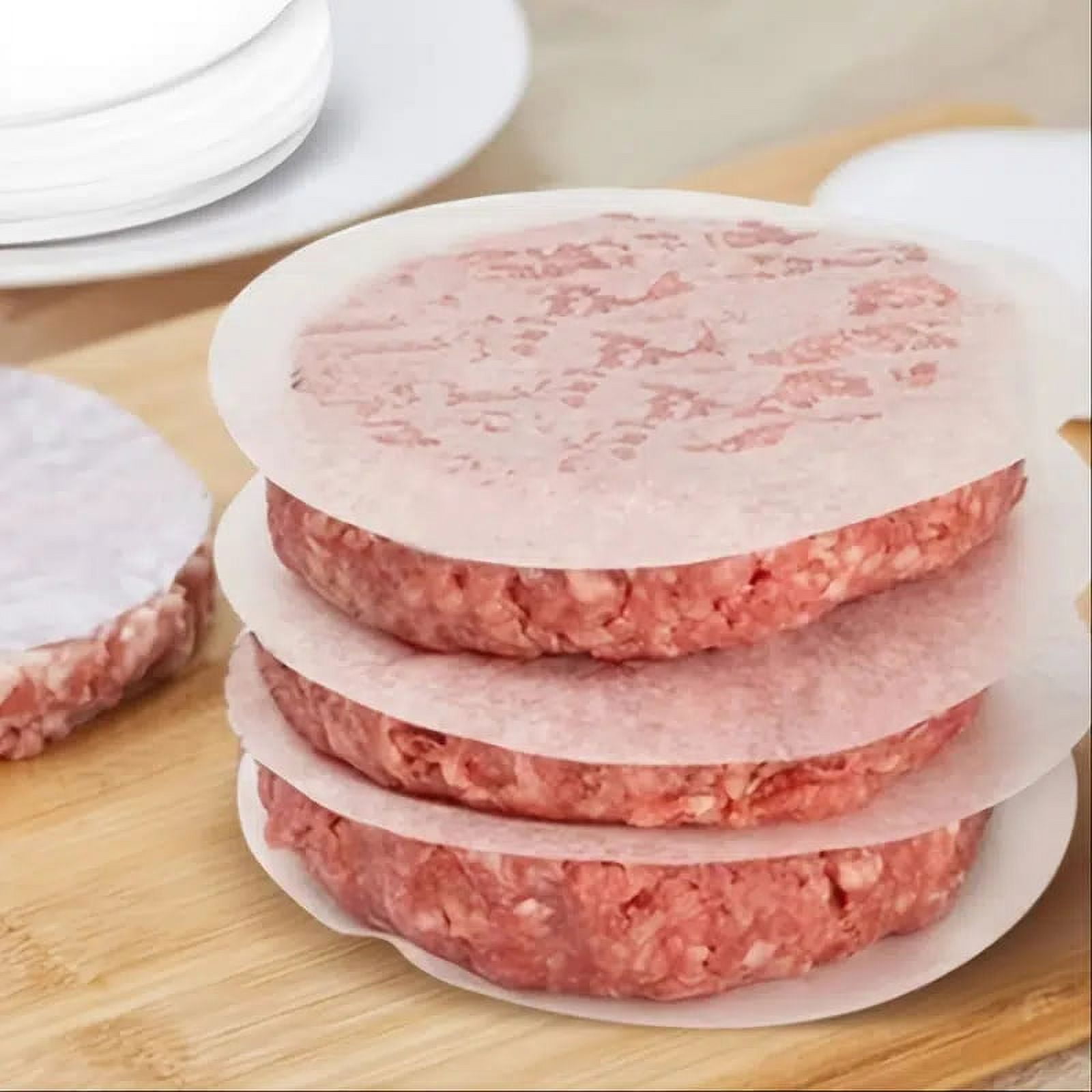 4 Inch Hamburger Patty Paper, 100 Pcs Non-Stick Parchment for BBQ Grill ...