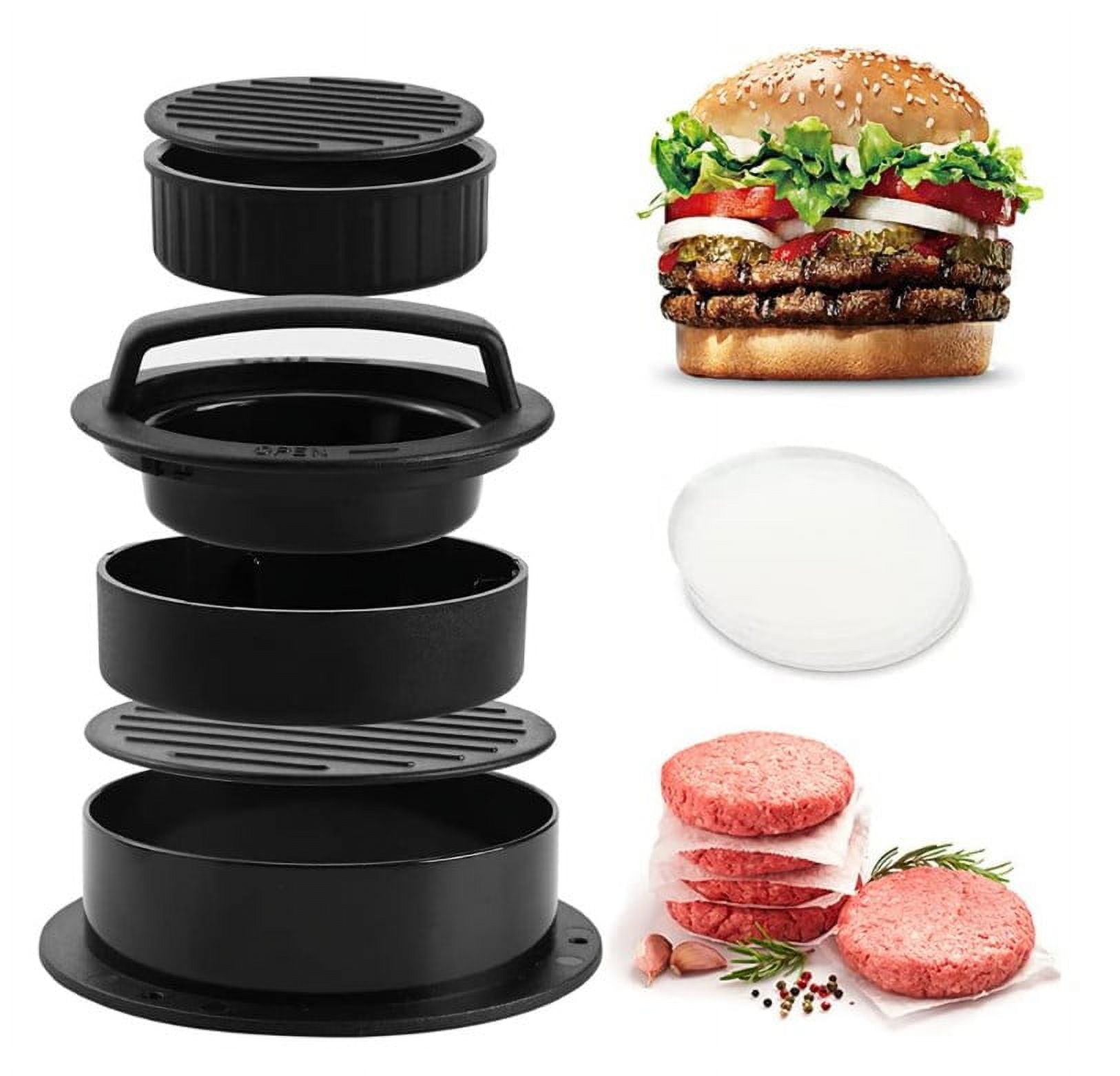 Hamburger Press Patty Maker, Burger Press, 3 in 1 Non-Stick Meat Beef ...