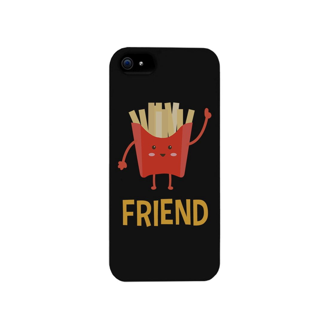 Hamburger and Fries BFF Matching Black Best Friend Phone Cases ...