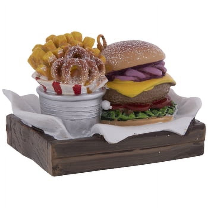 Hamburger & french Fries Ornament burger Holiday Christmas cheese ...