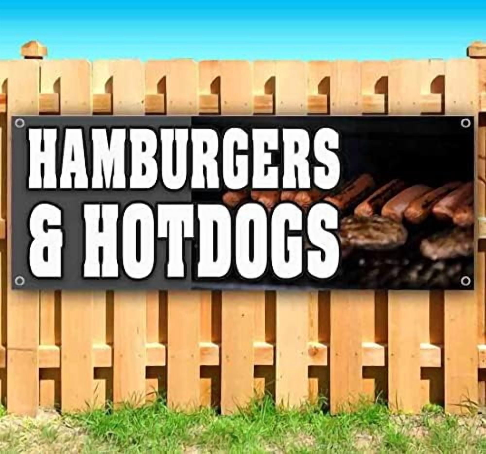 Hamburgers & Hotdogs Banner 13 oz - Walmart.com
