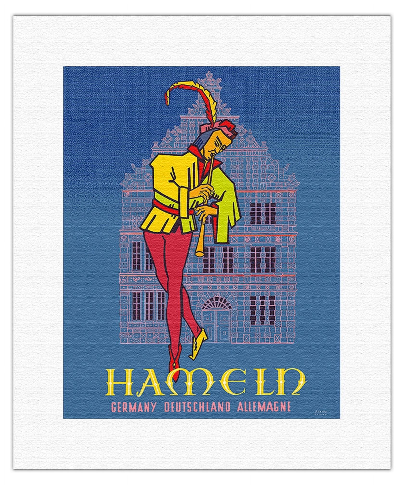 Hameln - Germany (Deutschland Allemagne) - The Pied Piper of Hamelin - Vintage Travel Poster by ...