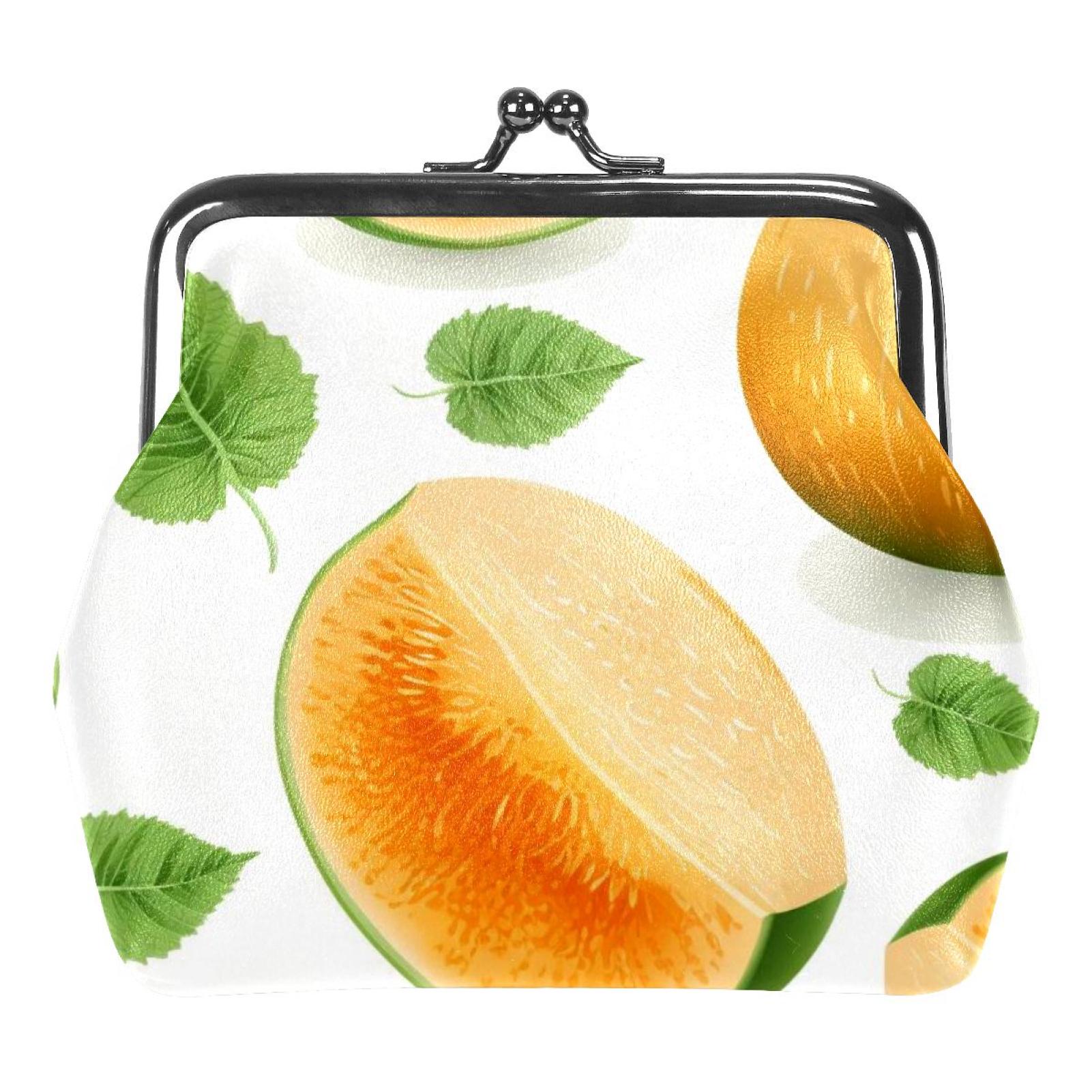 Hami Melon Coin Purse Vintage Pouch Kiss-lock Change Purse Wallets ...