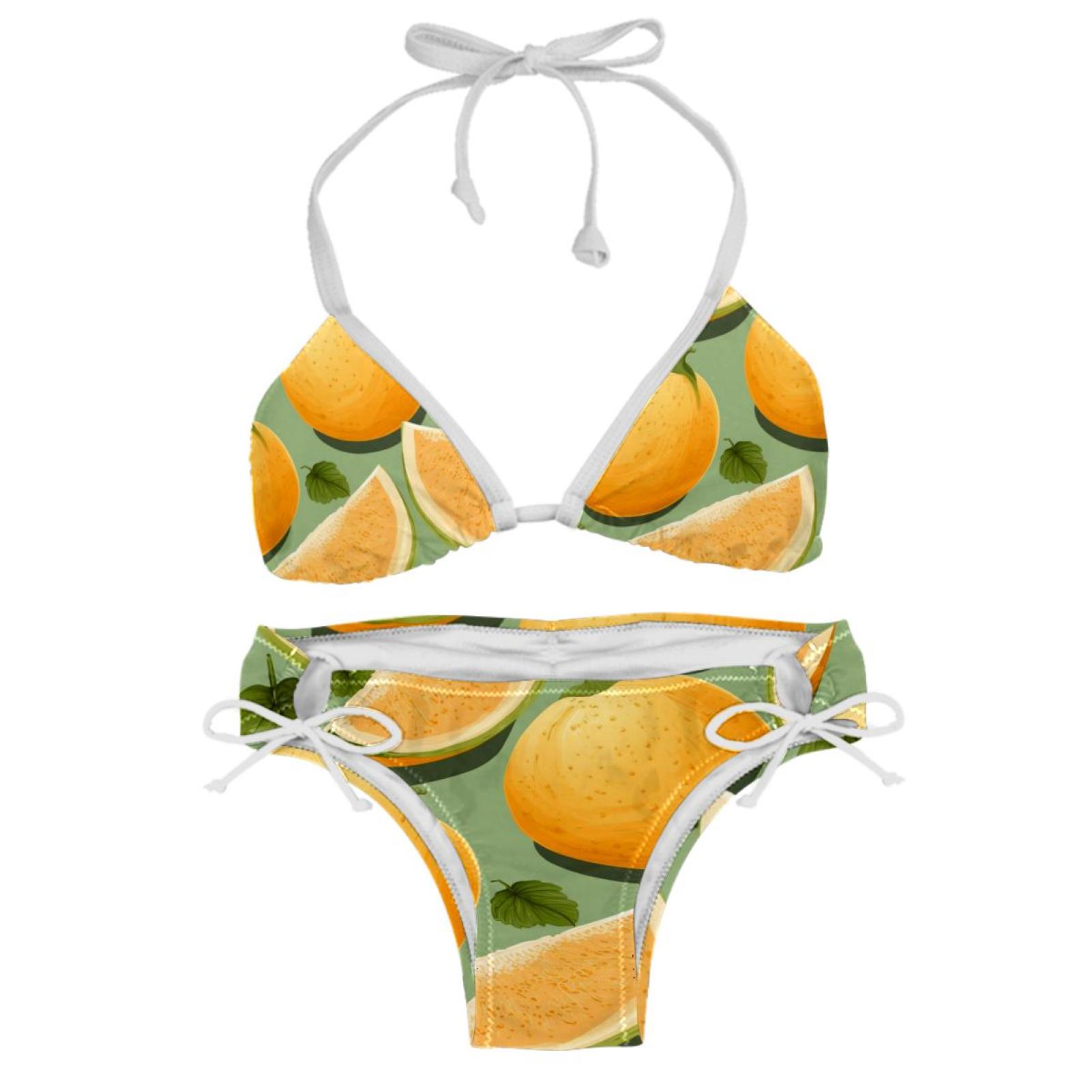 Hami Melon Detachable Sponge Adjustable Strap Bikini Set Two-Pack ...