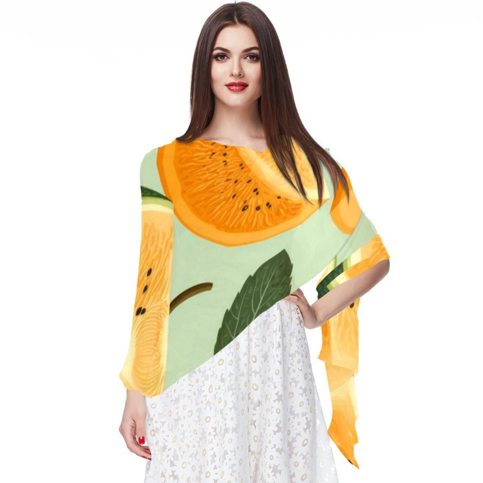 Hami Melon Elegant Chiffon Silk Hair Scarves - Lightweight and ...