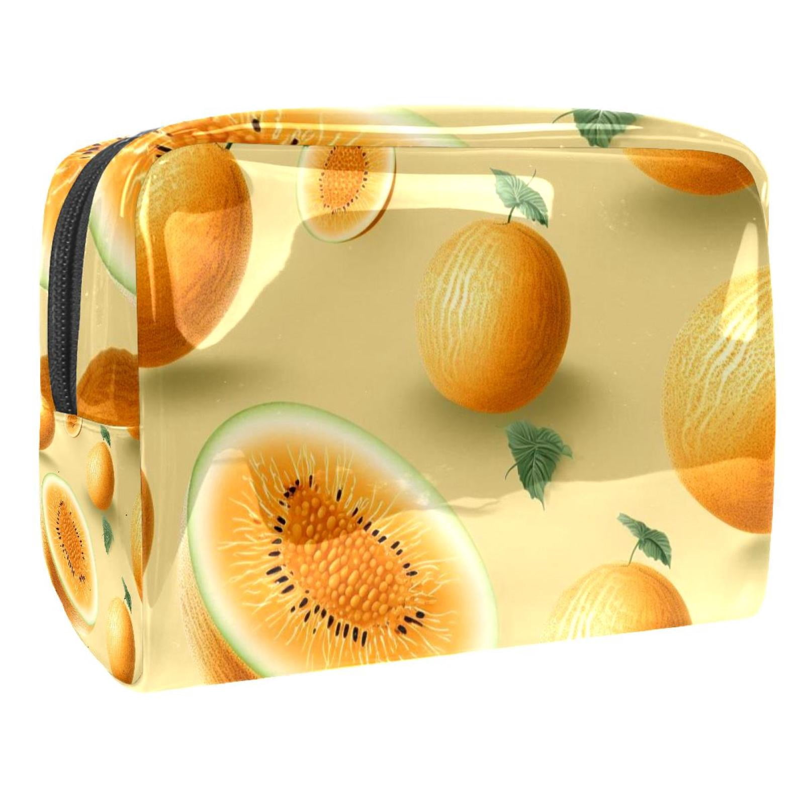 Hami Melon Waterproof PVC Cosmetic Bag Small Makeup Bag Hanging Travel ...