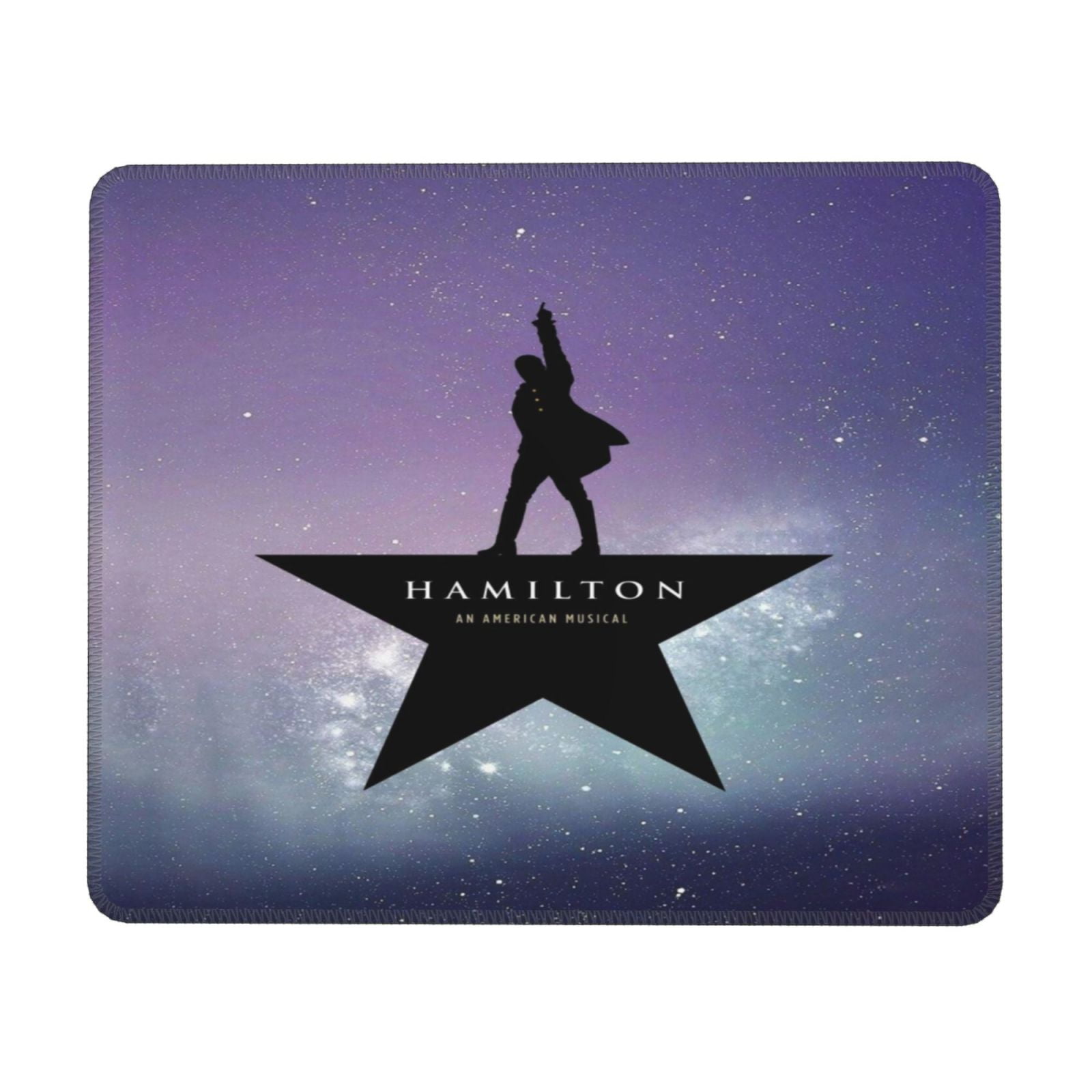 Hamil-,Ton Star Music0l Mouse Pad Square Stitched Edges Non-Slip Rubber ...