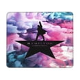 Hamil-,Ton Star Music0l Mouse Pad Square Stitched Edges Non-Slip Rubber ...