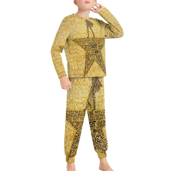 Hamil-,ton Star Music0l T Shirt Set Long Sleeve Tee Shirt Pants Set ...