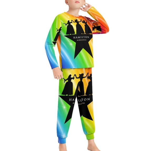 Hamil-,ton Star Music0l T Shirt Set Long Sleeve Tee Shirt Pants Set ...