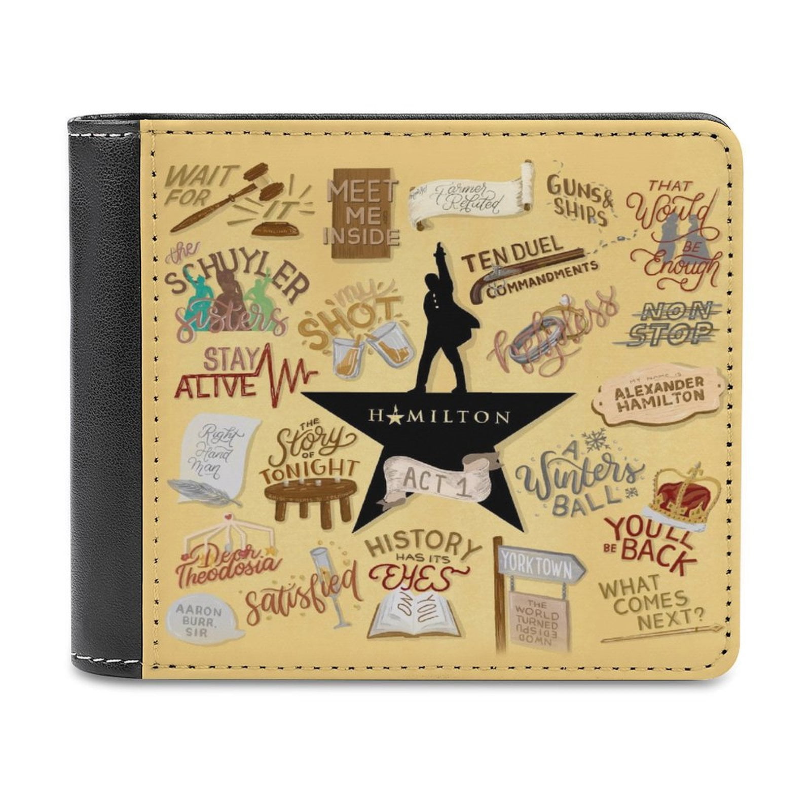 Hamil-,ton Star Music0l Wallet for Men Leather Purse Clutch Card ...