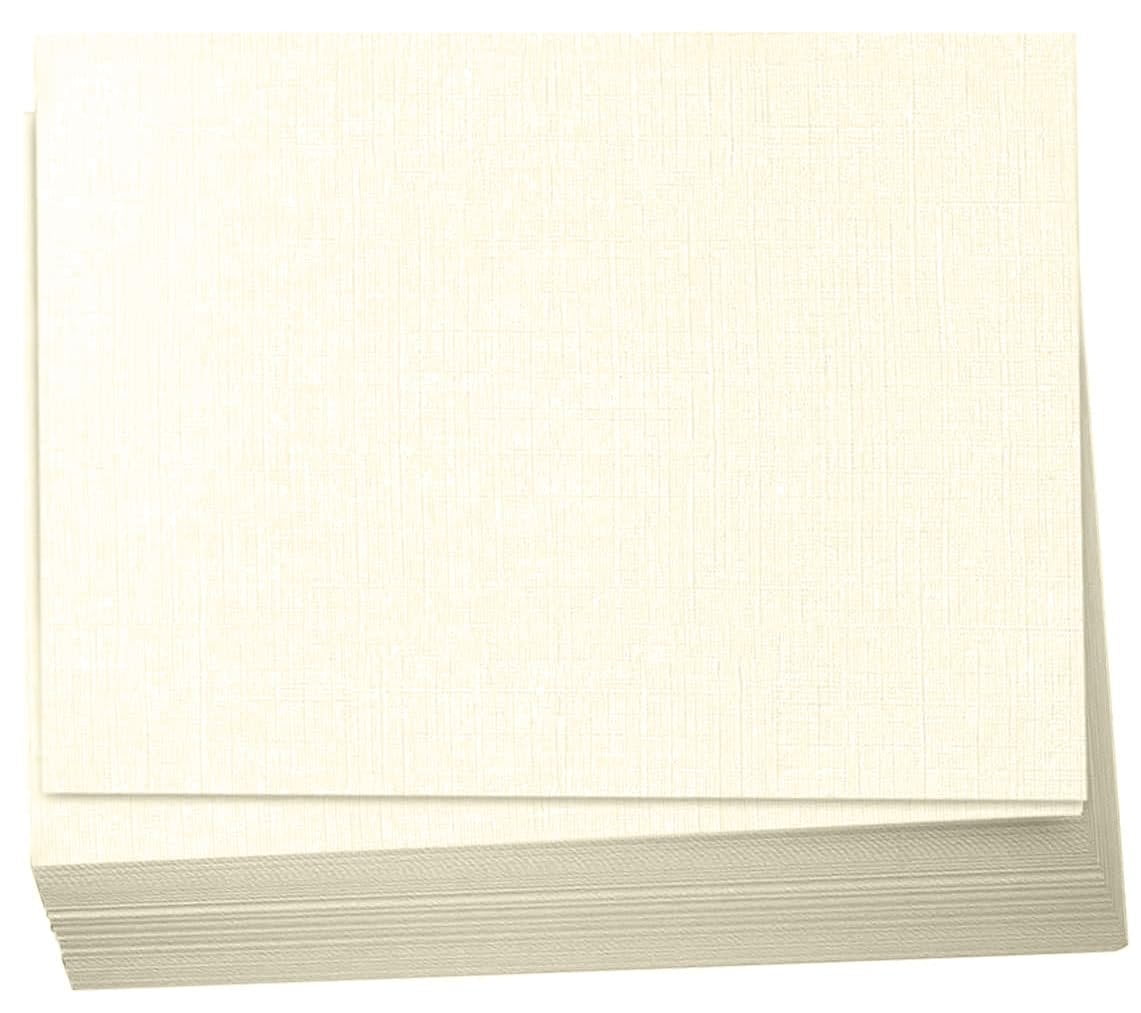 Hamilco 5x7 Ivory Linen Cardstock Paper Blank Index Cards Flat Card ...